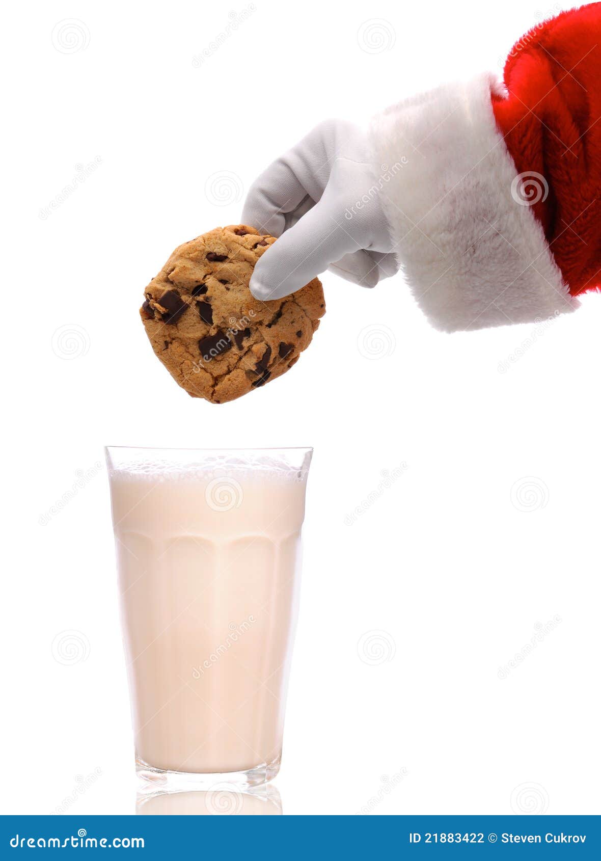 Galleta Dunking de Santa foto de archivo. Imagen de vacaciones - 21883422