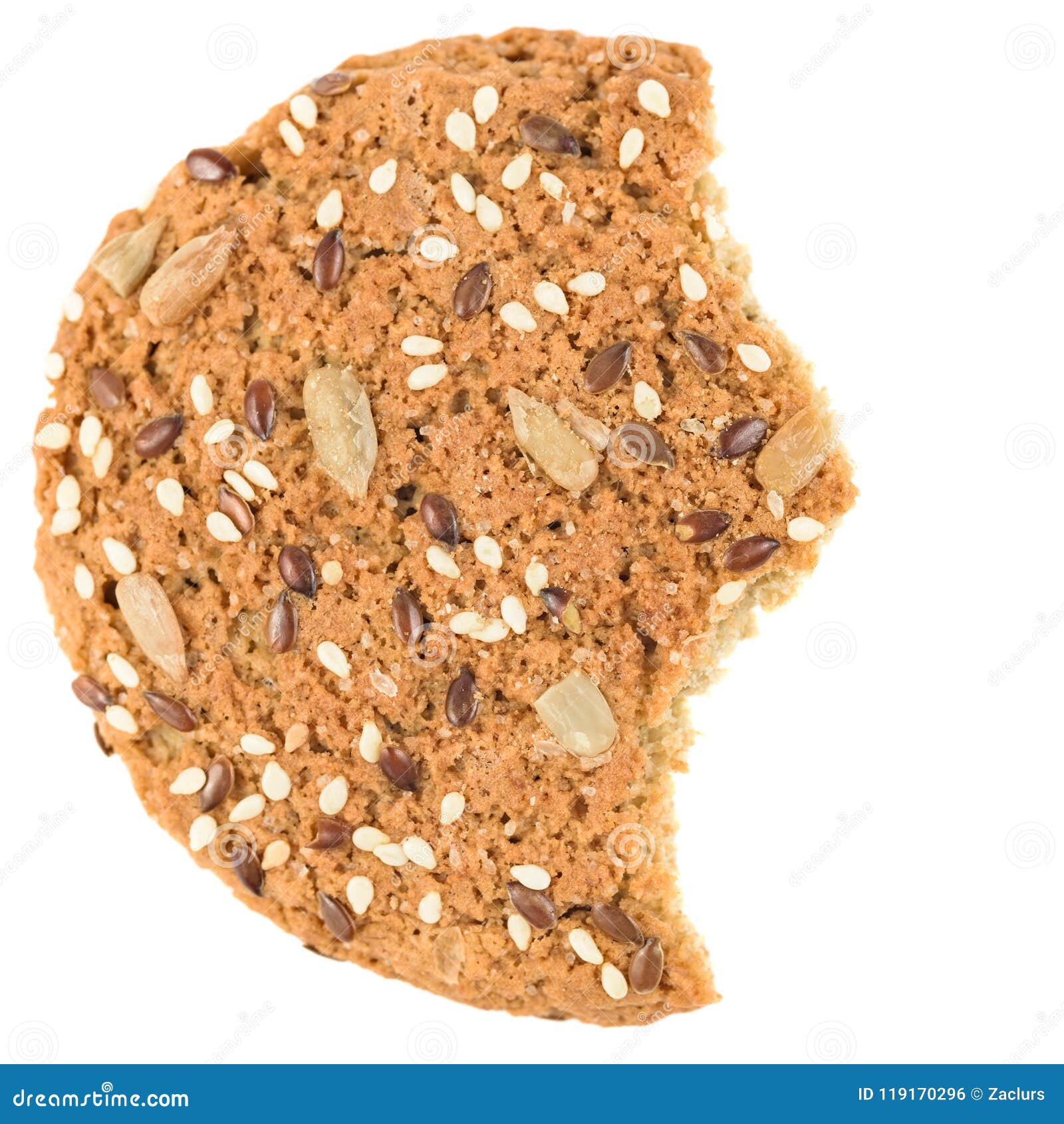 Galleta mordida aislada foto de archivo. Imagen de revuelto - 119170296