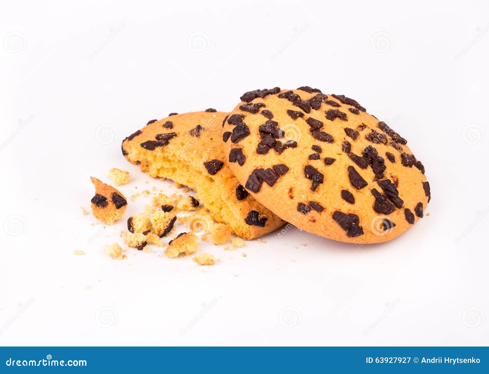 Galleta Mordida Con El Chocolate Imagen de archivo - Imagen de fondos ...