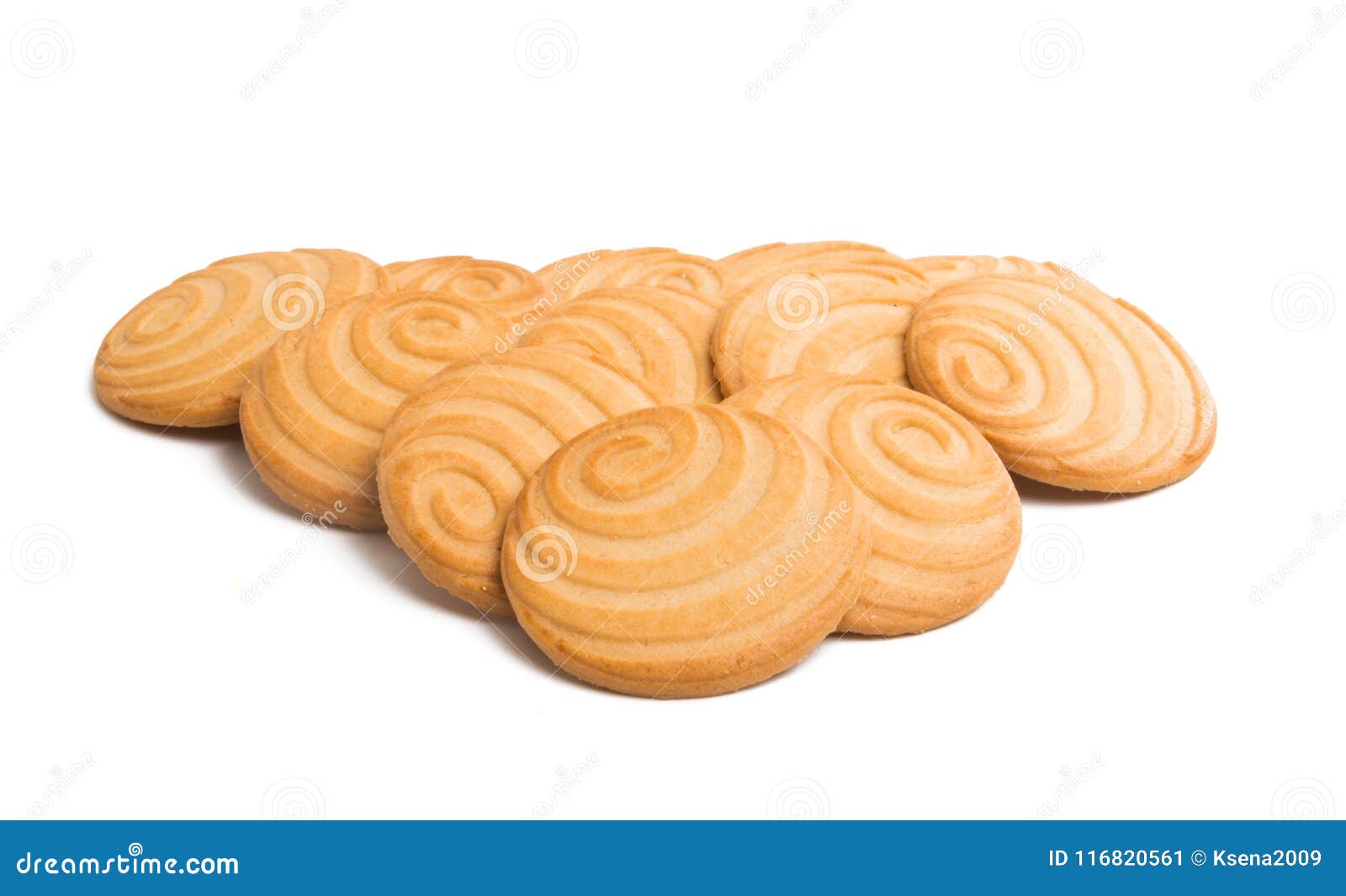 Galleta redonda aislada imagen de archivo. Imagen de primer - 116820561
