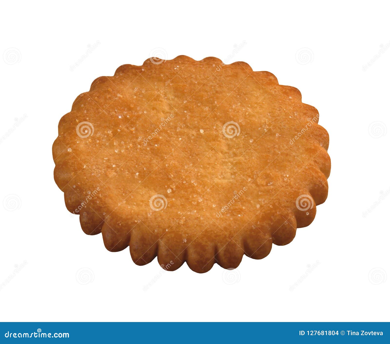 Galleta Redonda Aislada En Un Blanco Foto de archivo - Imagen de fondo ...