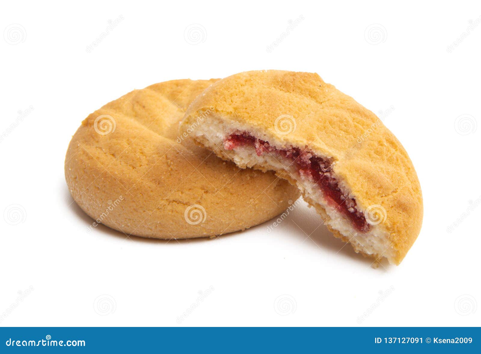 Galletas con el relleno imagen de archivo. Imagen de doble - 137127091
