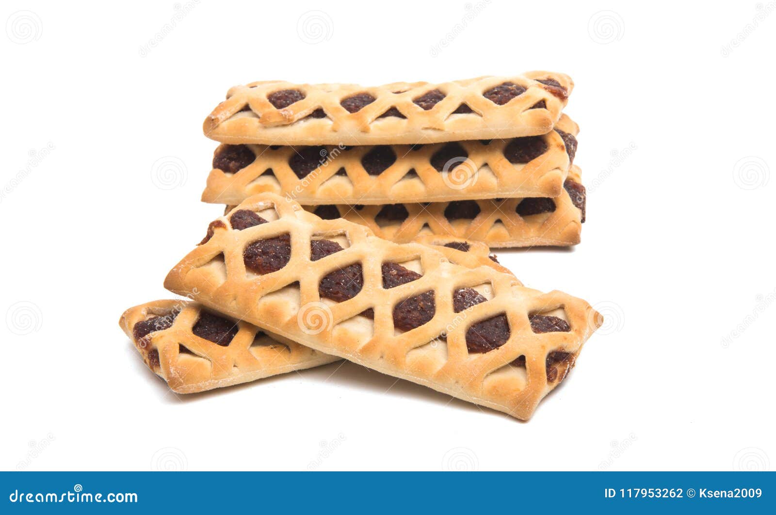 Galletas Con El Relleno De La Fruta Aislado Foto de archivo - Imagen de ...