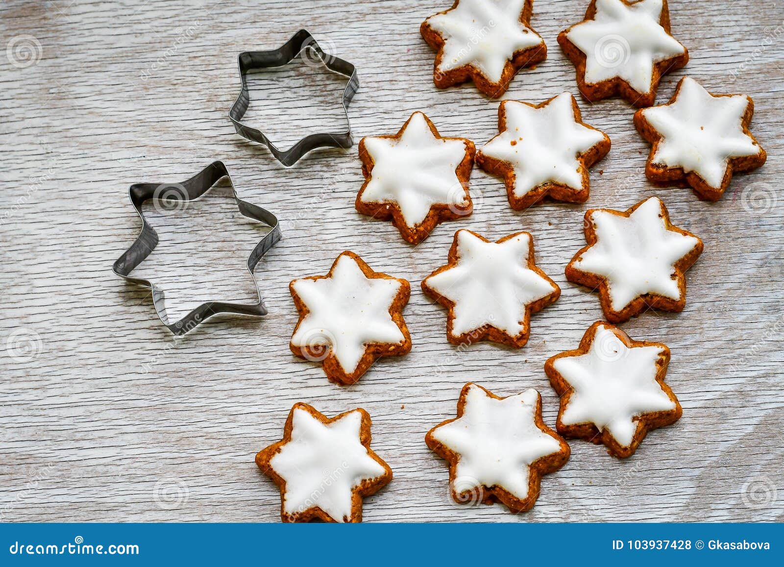 Galletas De La Estrella De La Navidad Foto de archivo - Imagen de torta ...