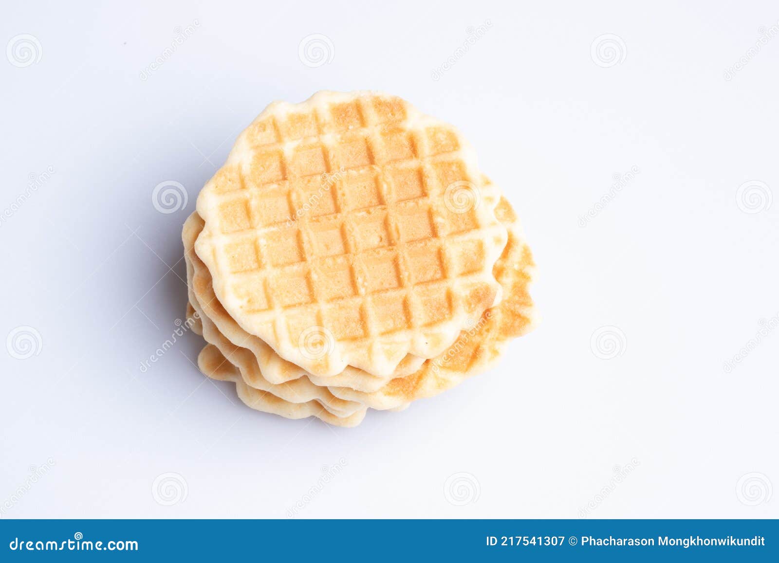Galletas Waffles Sobre Fondo Blanco Imagen de archivo - Imagen de ...