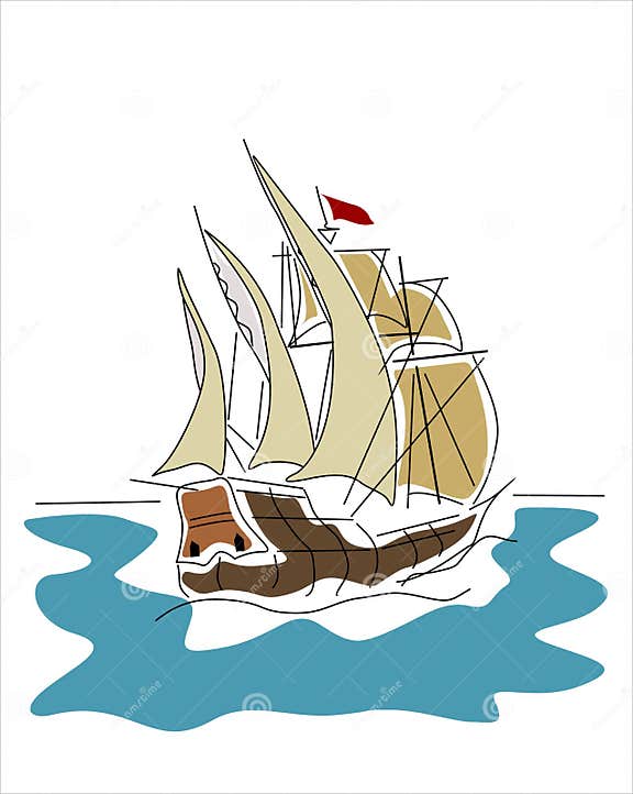 Galley stock vector. Illustration of cleave, drawing - 30734442