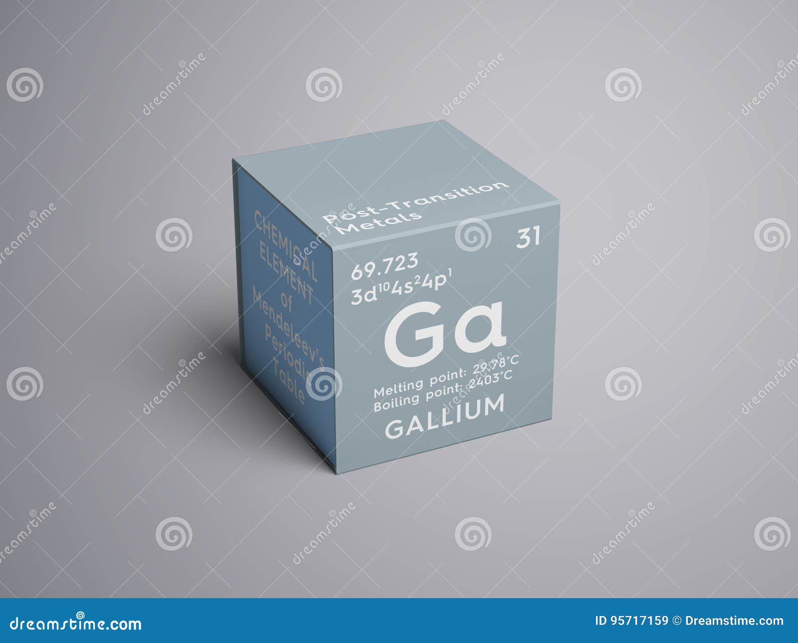 Gallio Metalli Di Post-transizione Elemento Chimico Di Mendeleev ...