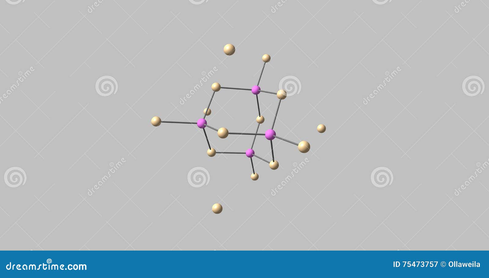 Gallium Arsenide Molecular Structure Isolated on Grey Stock ...