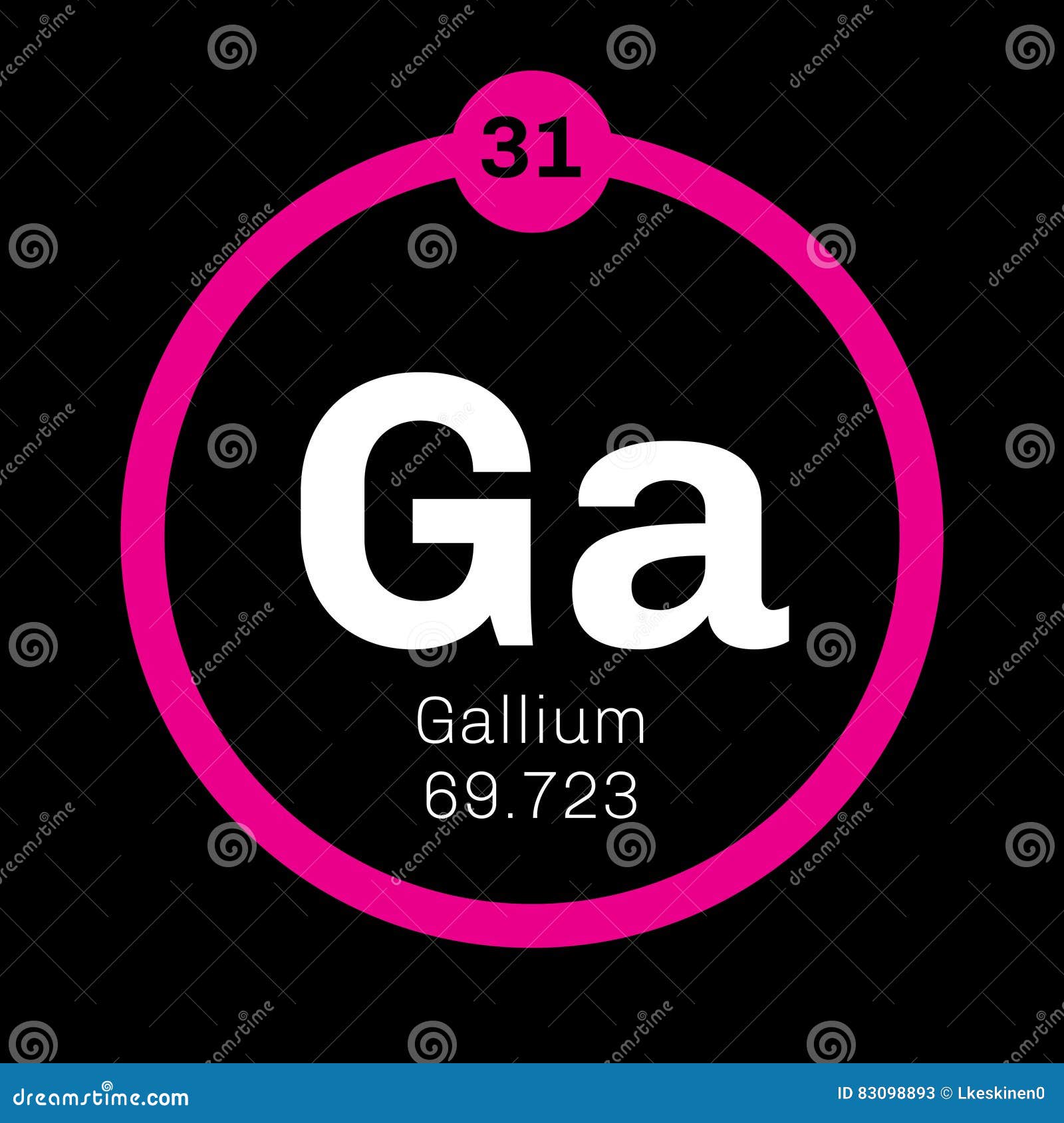 Gallium Element From The Periodic Table Royalty-Free Stock Image ...
