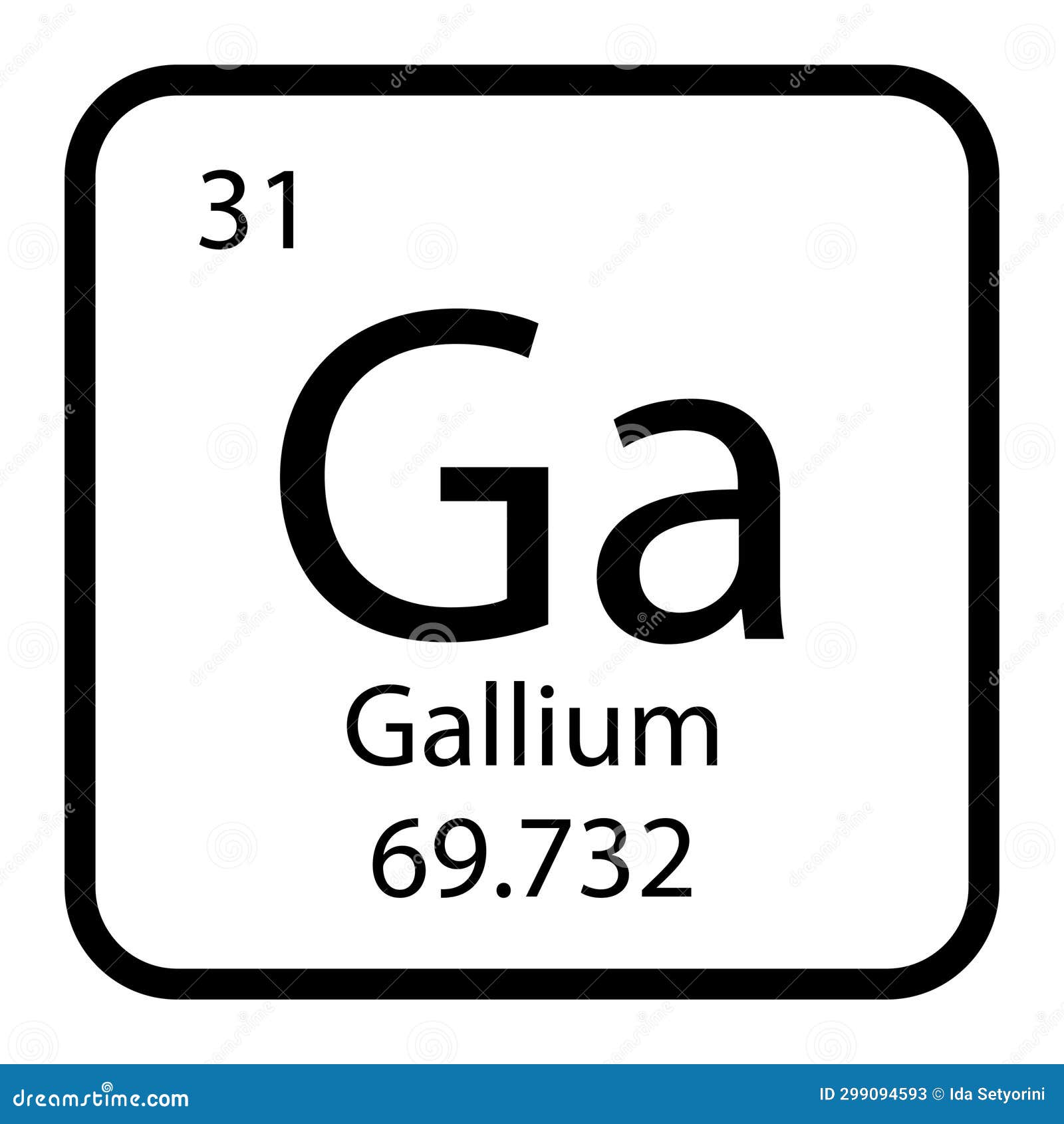 Gallium icon vektor stock illustration. Illustration of chemically ...