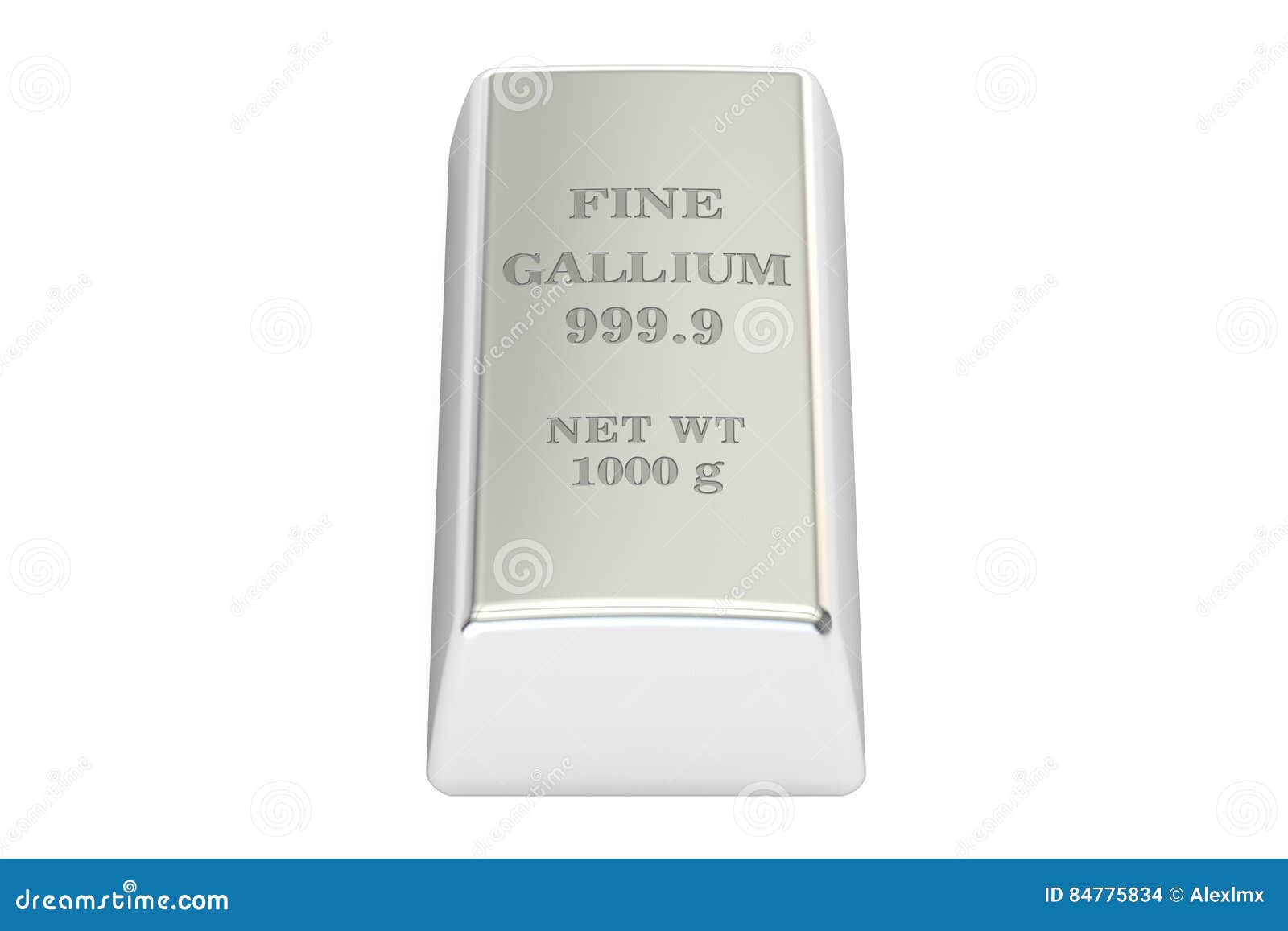 Gallium, 3D Rendering Of Symbols Of The Elements Of The Periodic Table ...