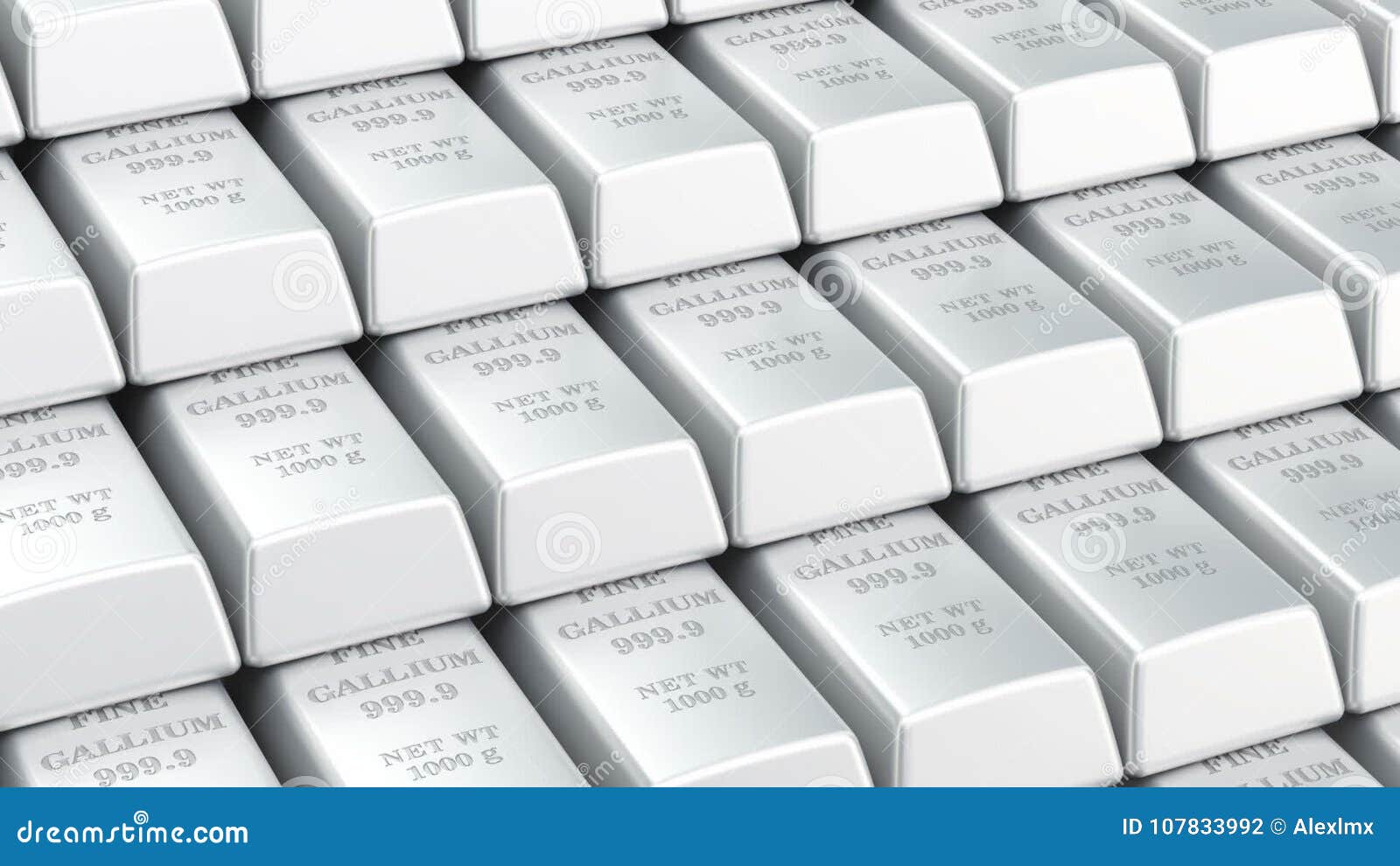 Gallium Ingots Background, Animation. 3D Rendering Stock Footage ...