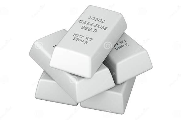 Gallium Ingots, 3D Rendering Stock Illustration - Illustration of ...