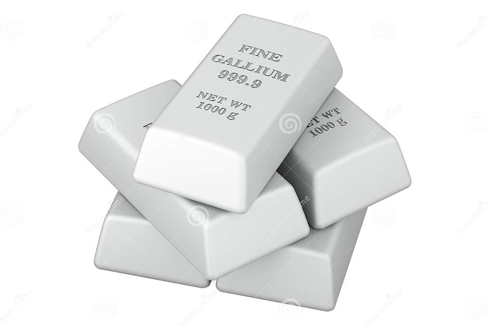 Gallium Ingots, 3D Rendering Stock Illustration - Illustration of ...