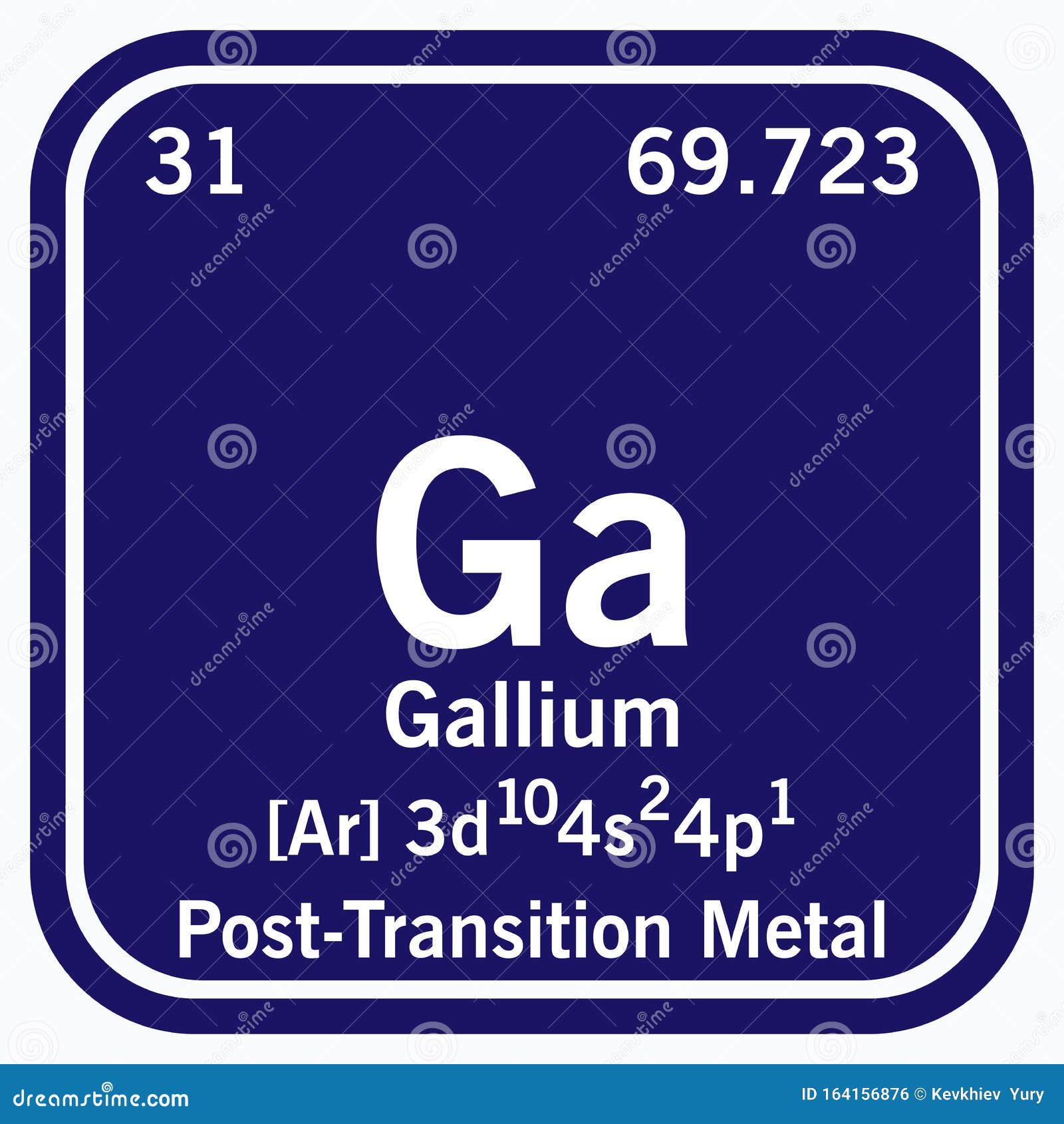 Gallium Periodic Table of the Elements Vector Illustration Eps 10 Stock ...