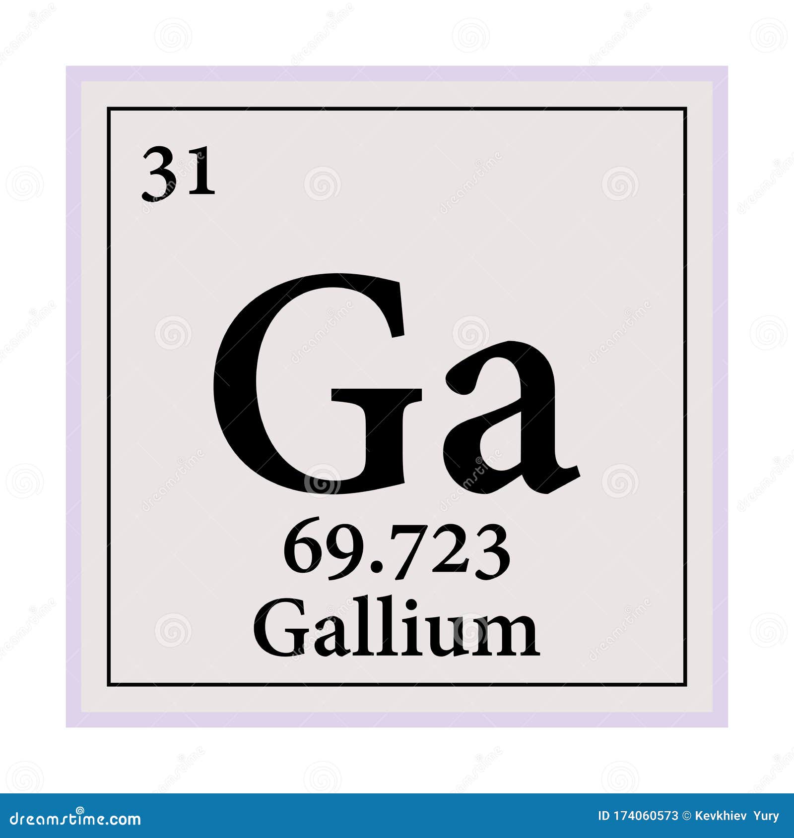 Gallium Periodic Table of the Elements Vector Illustration Eps 10 Stock ...
