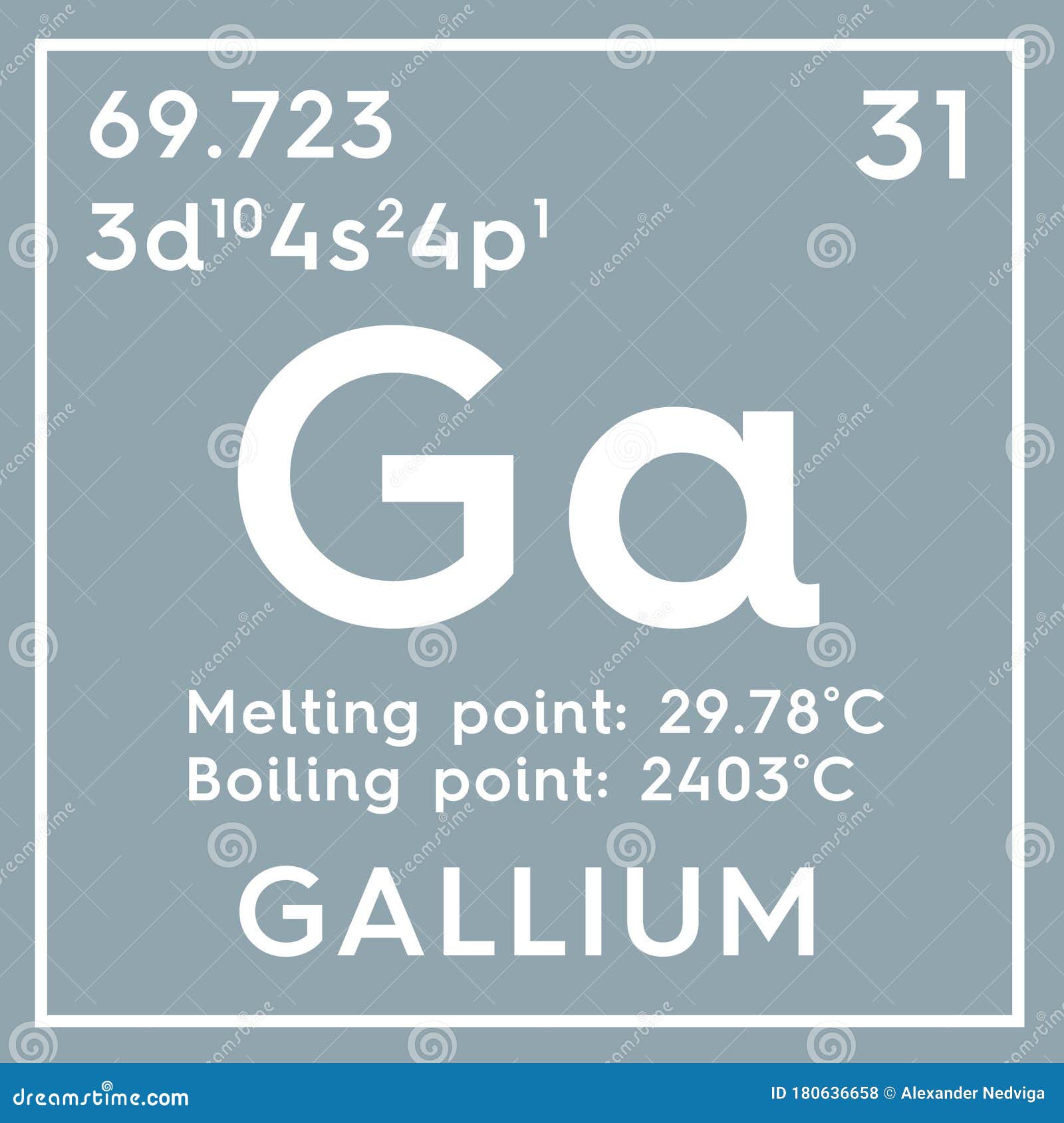 Gallium. Post-transition Metals. Chemical Element of Mendeleev S ...
