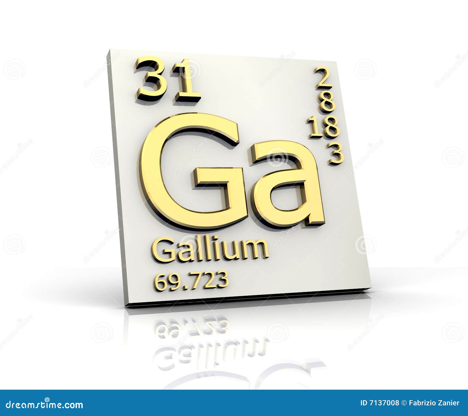 Galliumformular Periodische Tabelle Der Elemente Stock Abbildung ...