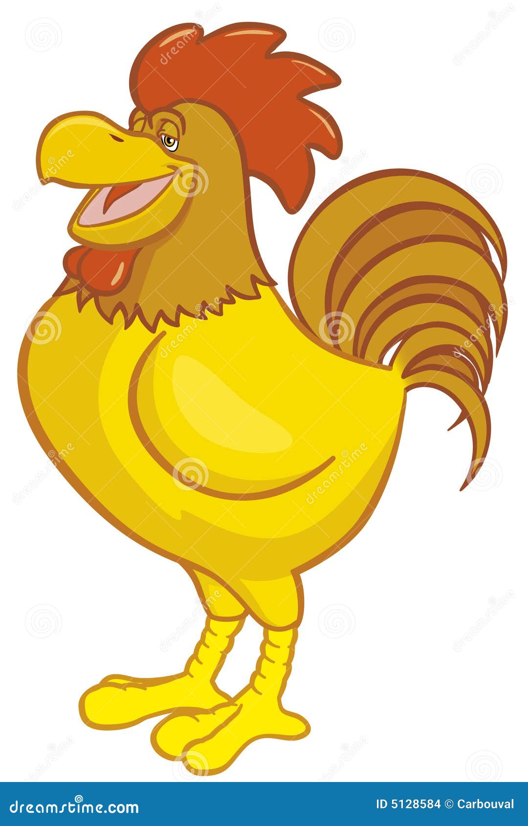 Gallo ilustración del vector. Ilustración de poultry, historieta - 5128584