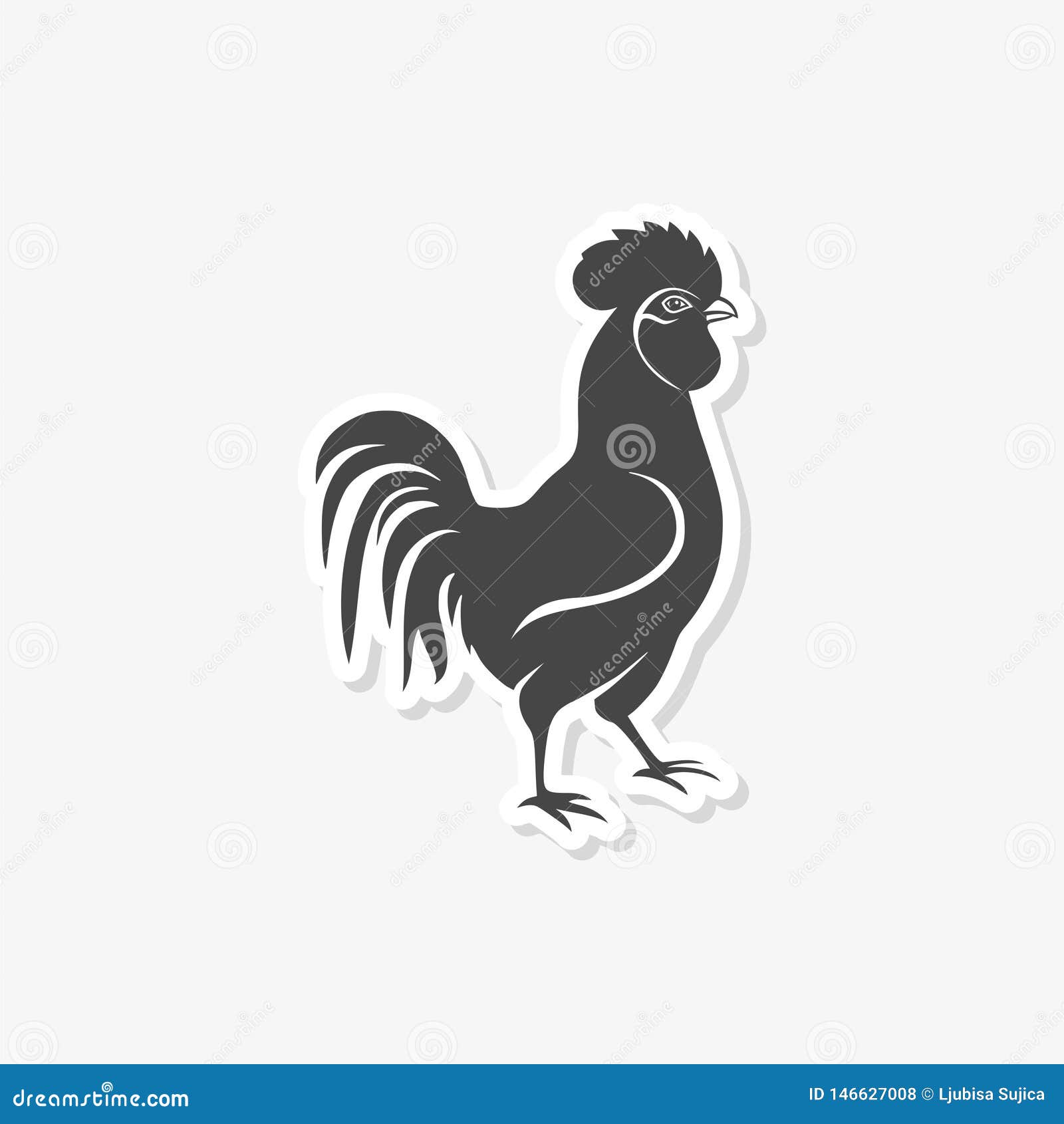 Gallo - ejemplo del vector ilustración del vector. Ilustración de corte ...