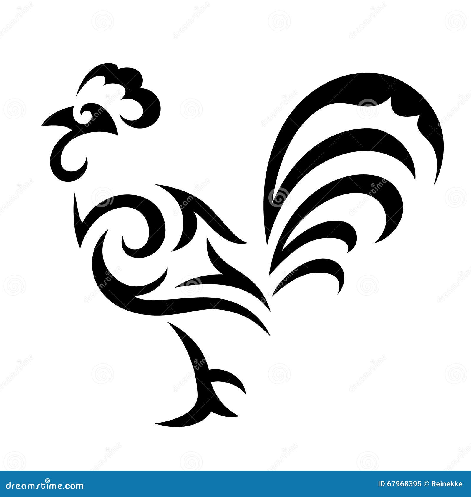 Gallo estilizado ilustración del vector. Ilustración de granja - 67968395