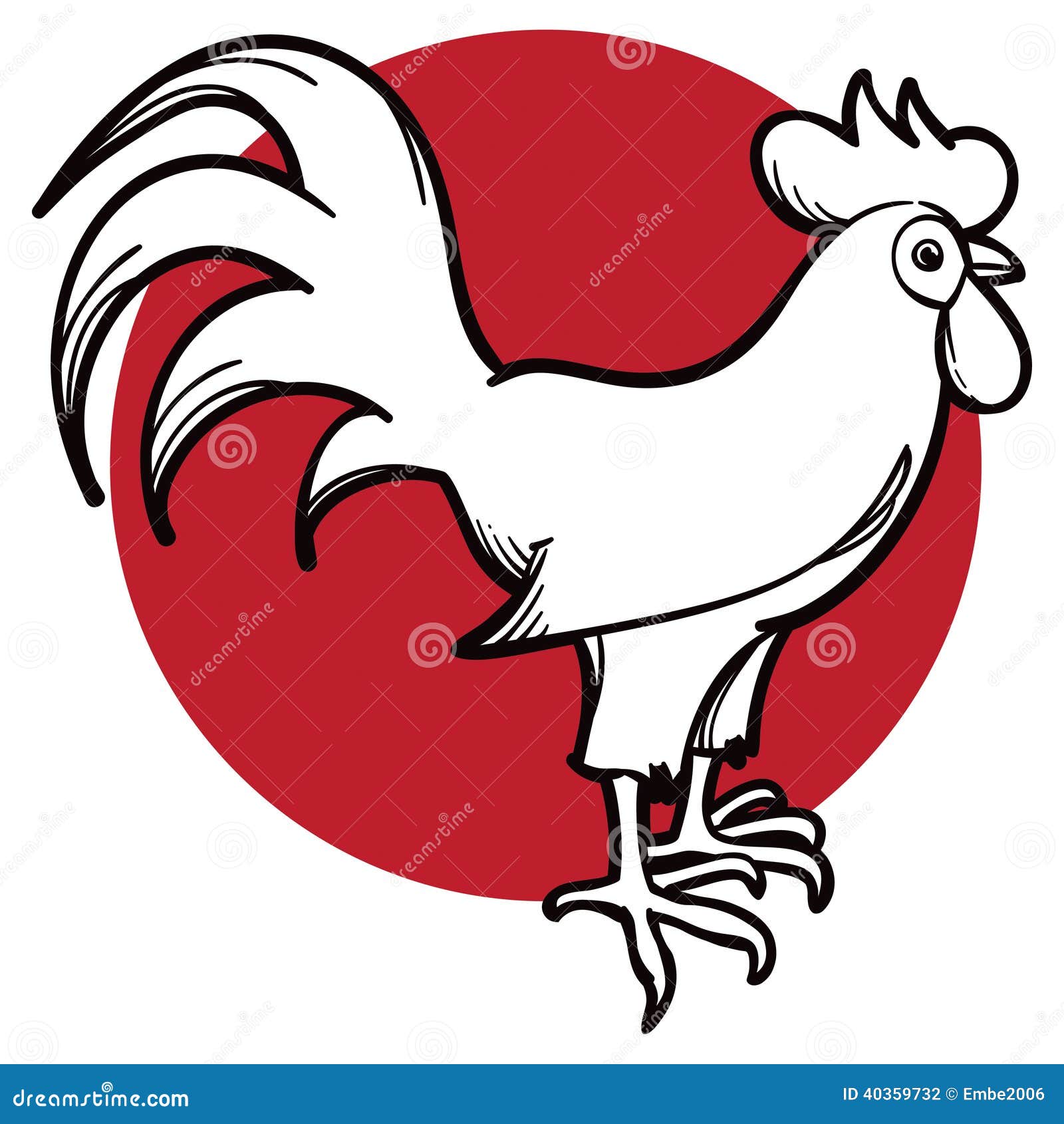 Gallo Logo Icon illustrazione vettoriale. Illustrazione di fumetto ...