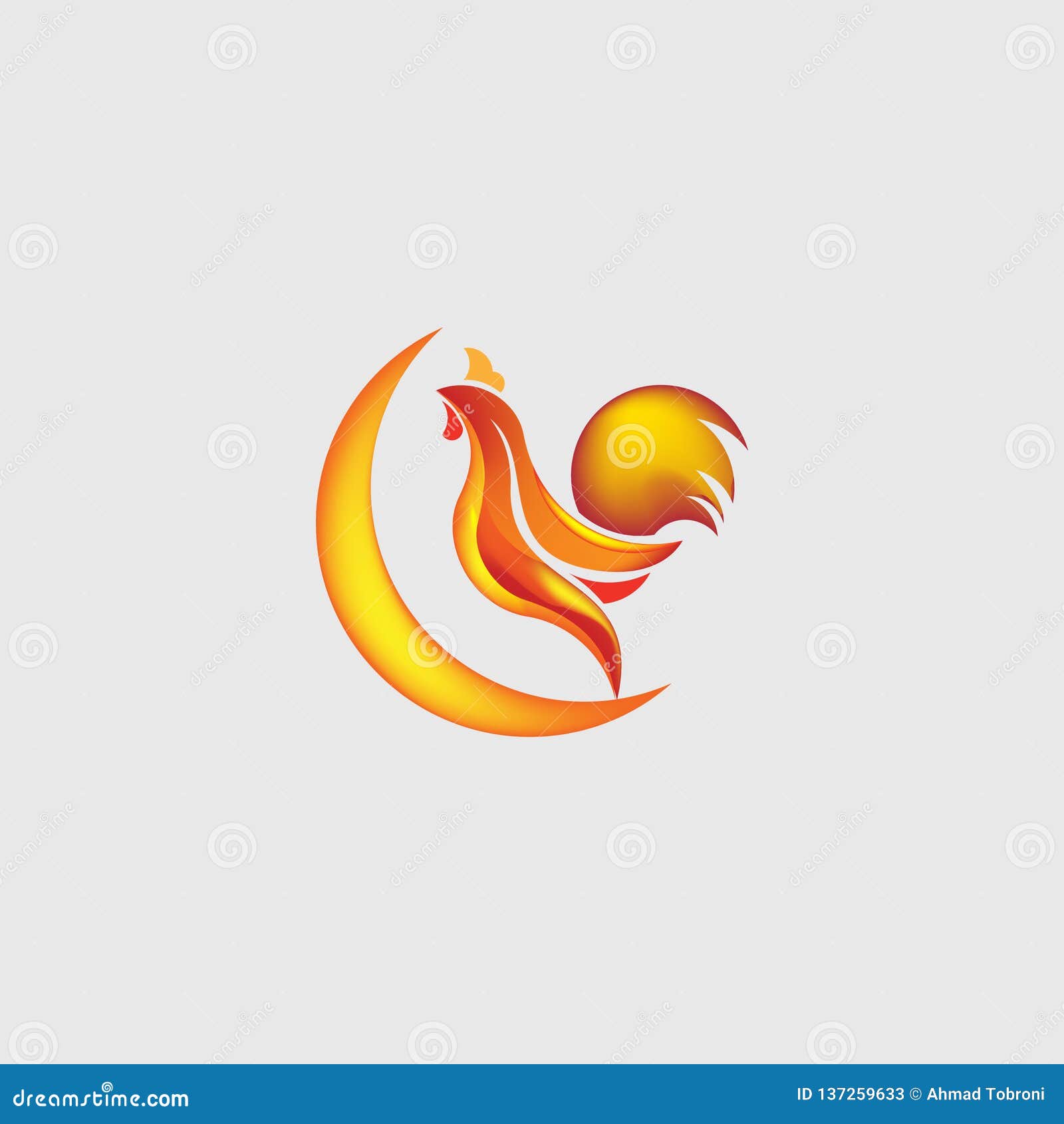 Gallo Logo Vector Template Design Illustration Ilustración del Vector ...