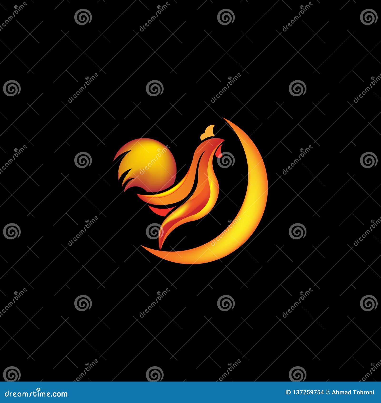 Gallo Logo Vector Template Design Illustration Ilustración del Vector ...