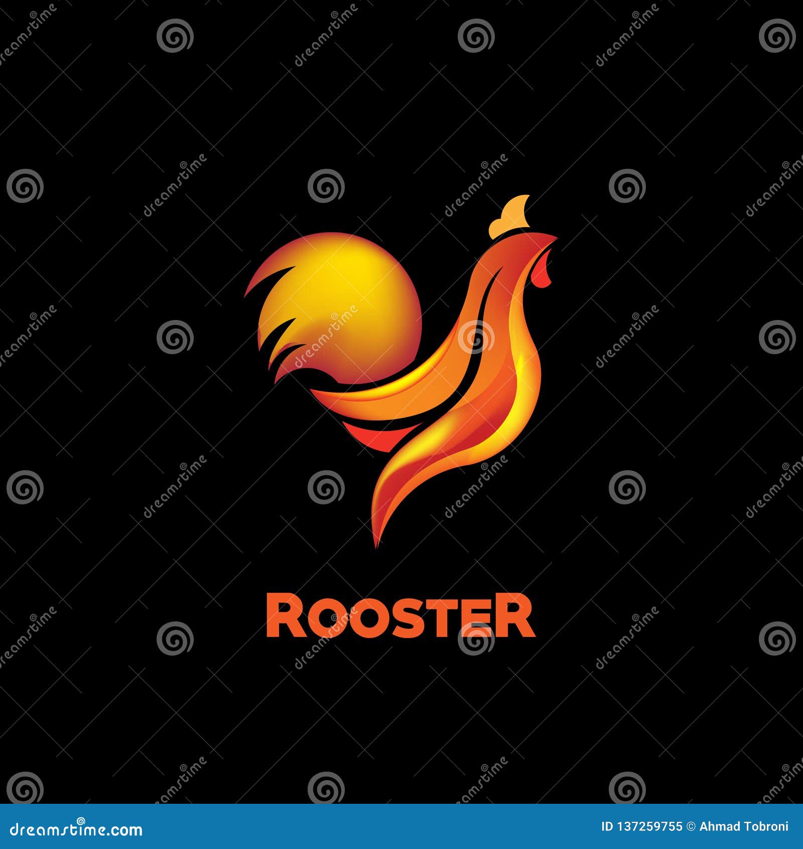 Gallo Logo Vector Template Design Illustration Ilustración del Vector ...