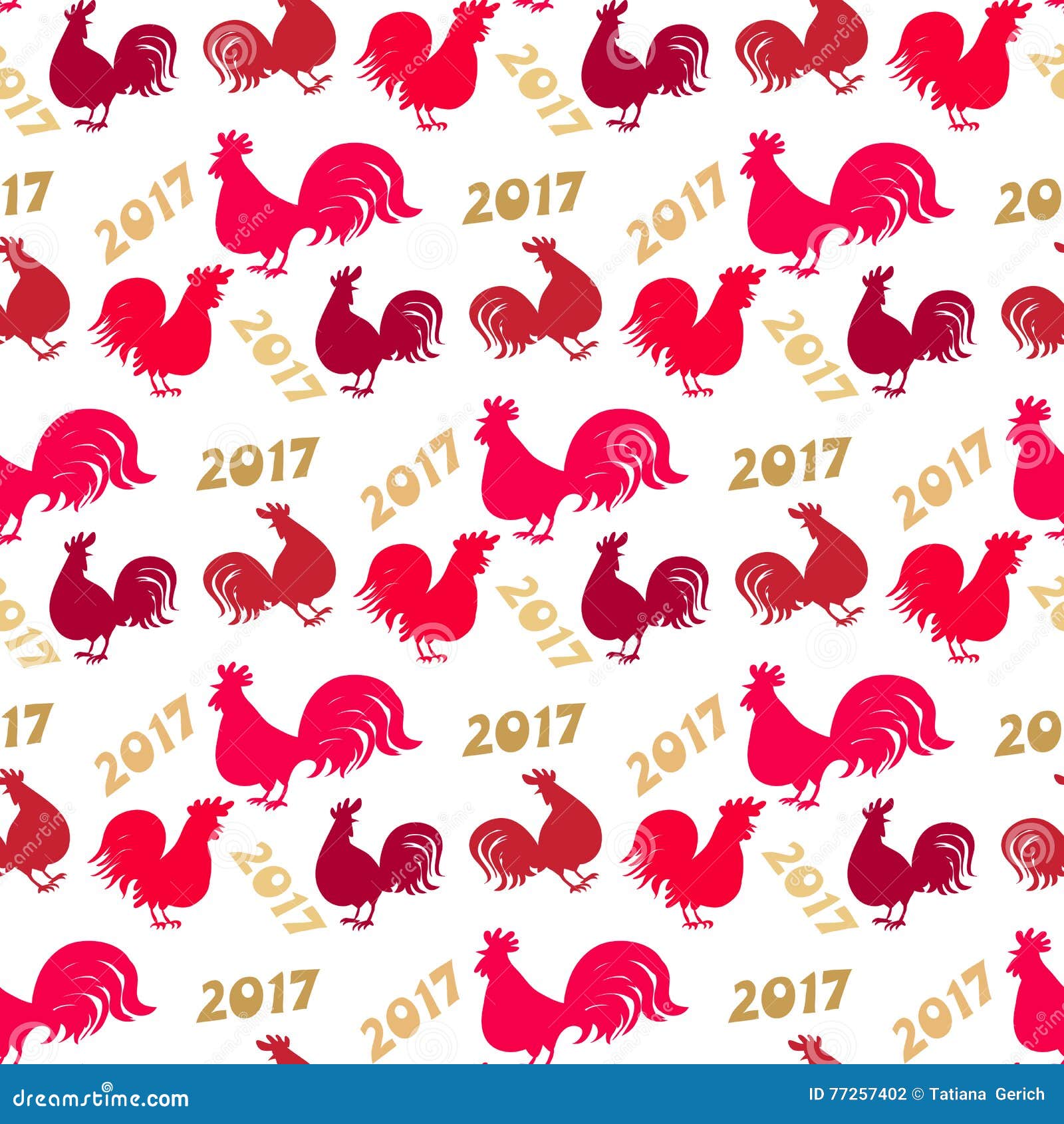 Gallo pattern2 ilustración del vector. Ilustración de rojo - 77257402