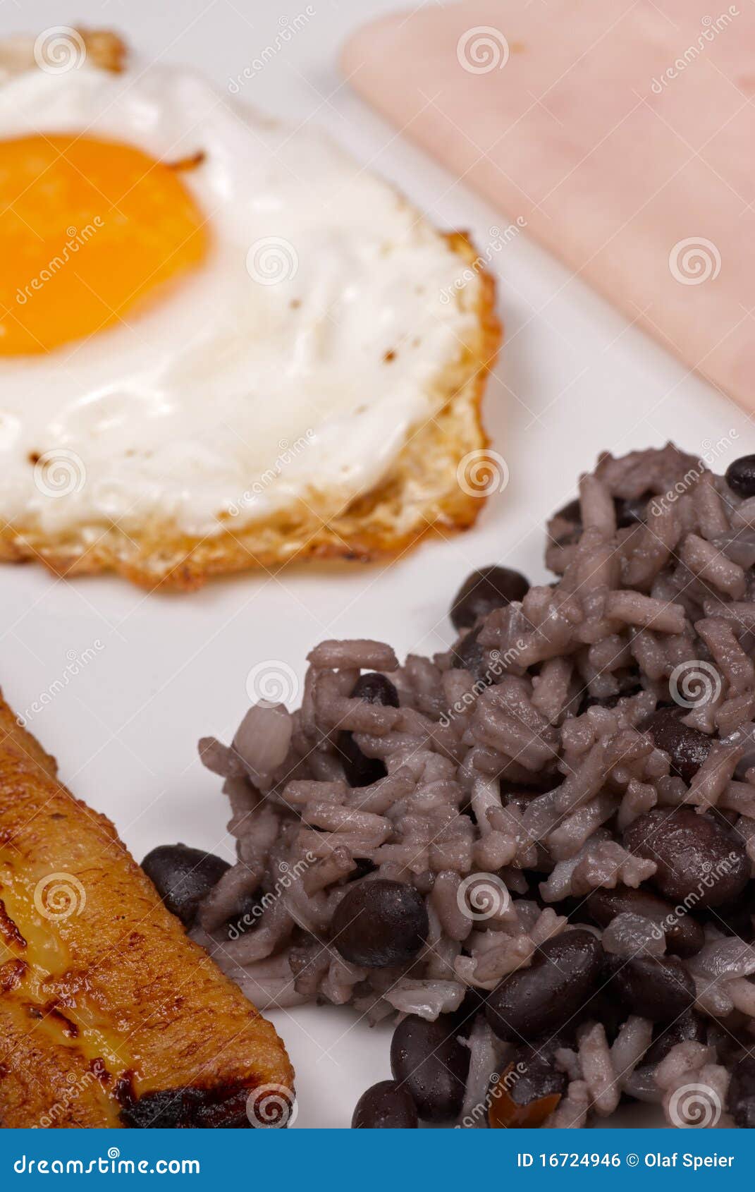 Gallo pinto breakfast stock photo. Image of frijoles - 16724946