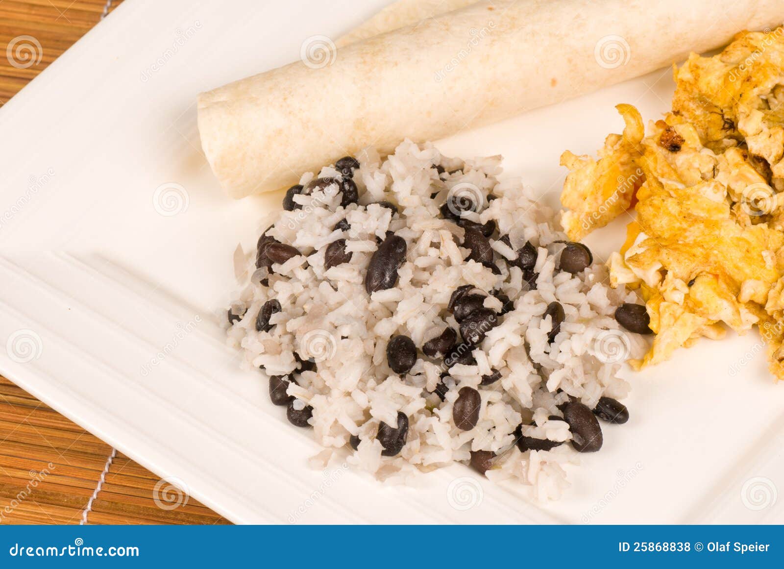 Gallo pinto breakfast stock photo. Image of rice, costa - 25868838