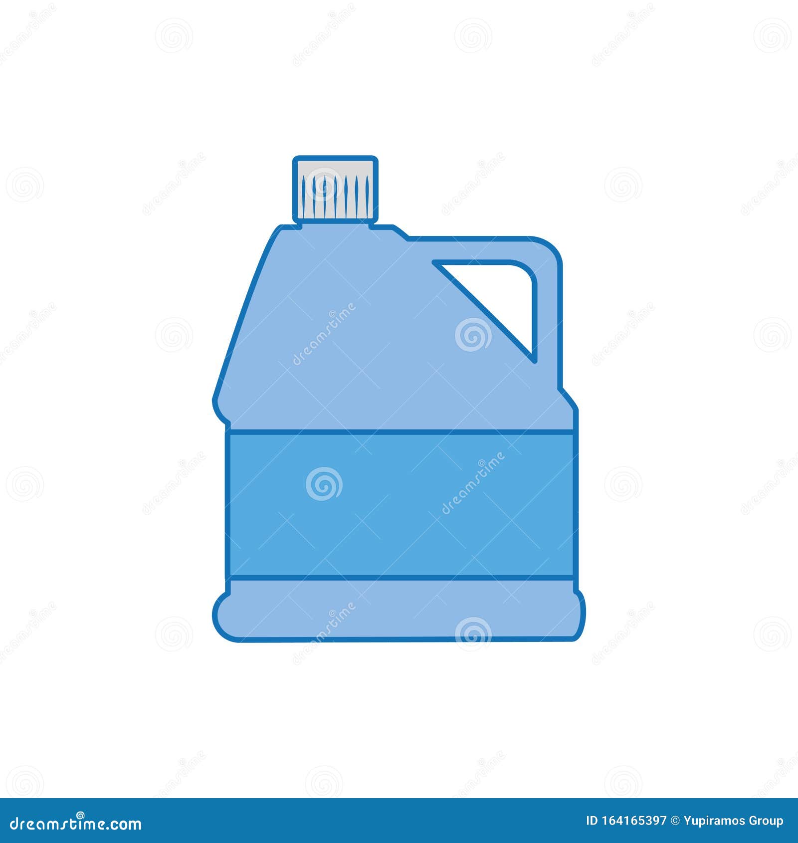 Gallon Bottle Plastic Fill Icon Blue Stock Vector - Illustration of ...