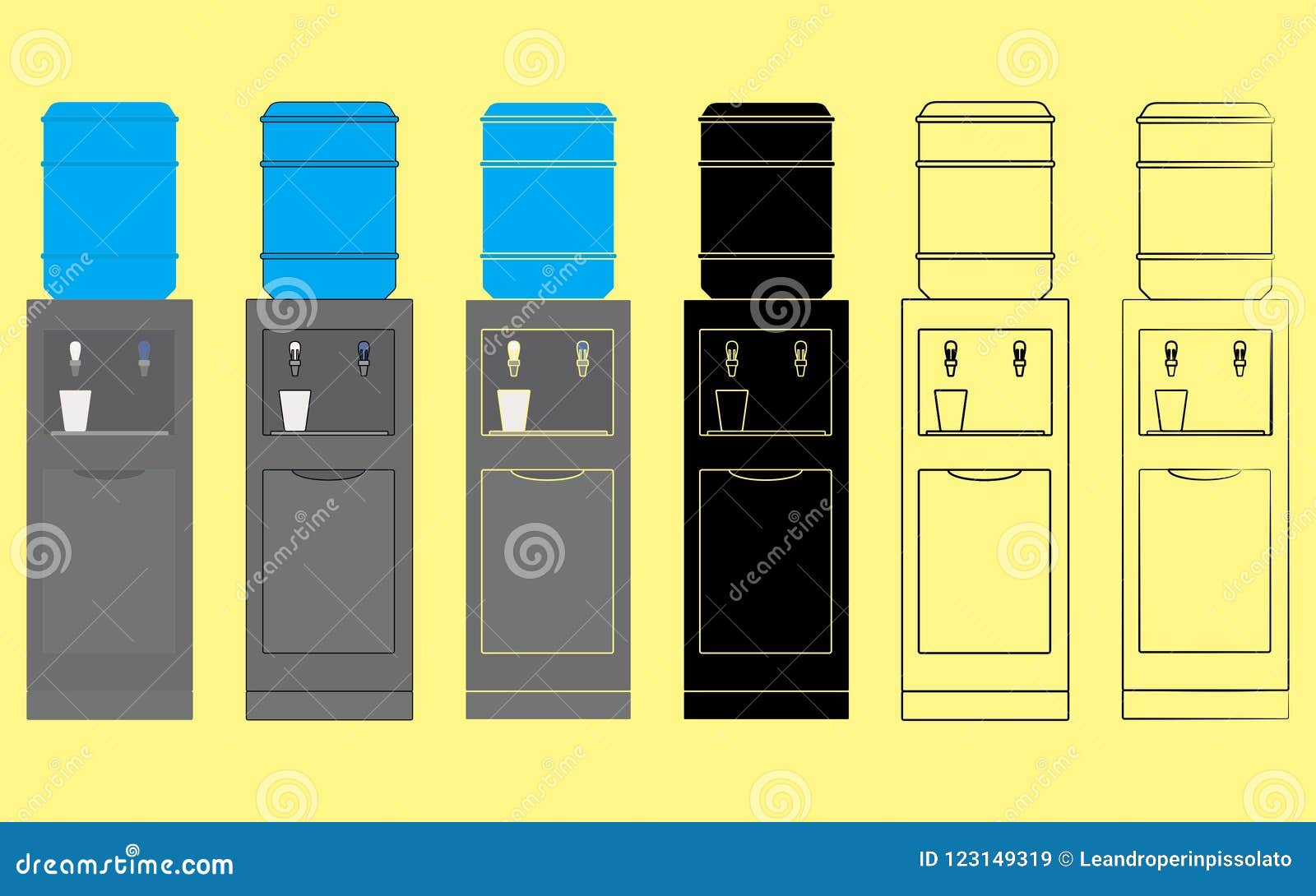 Gallon Fixe De Poste D'eau Potable Illustration de Vecteur ...