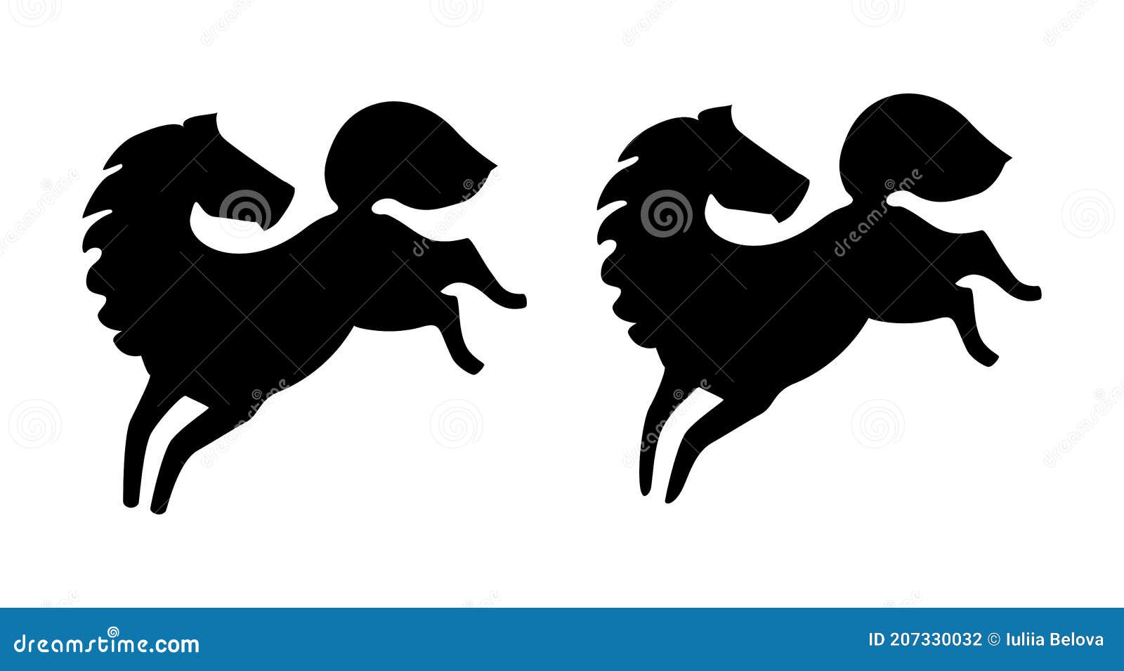 Galloping Horse. Silhouette, Sign, Logo Illustration Stock Illustration ...