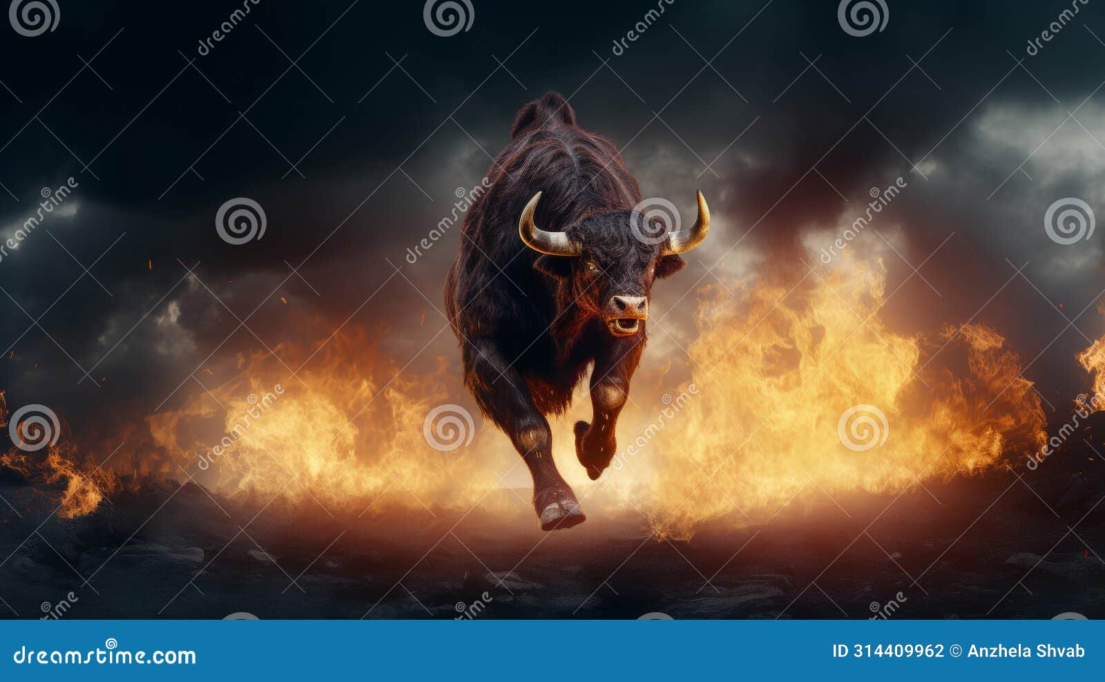 Agile Bull Buffalo Running Jumping Sport Logo Template Royalty-Free ...
