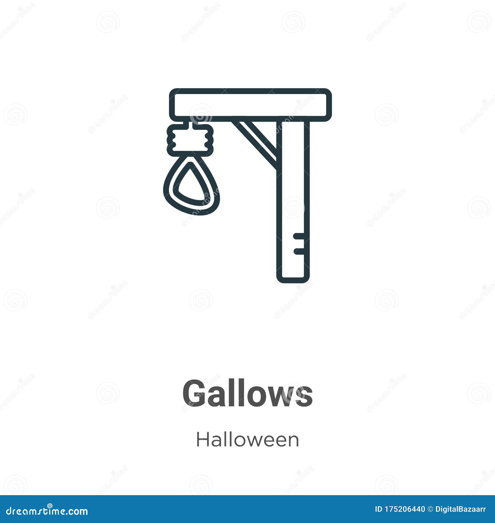 Gallow Vector Icon Isolated On Transparent Background, Linear Ga ...