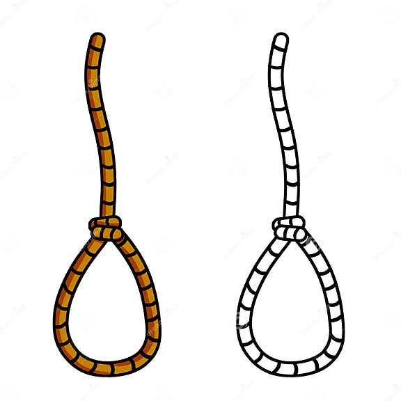 Gallows. Rope with Loop. Execution and Punishment Stock Vector ...