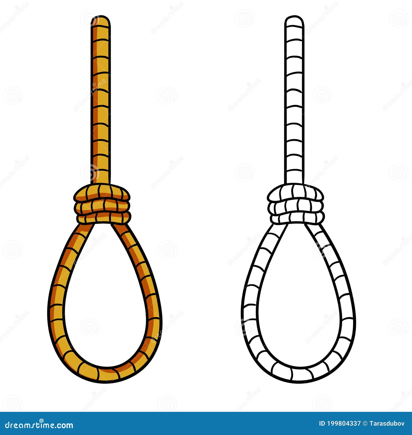 Gallows. Rope with Loop. Execution and Punishment. Symbol of Death and ...