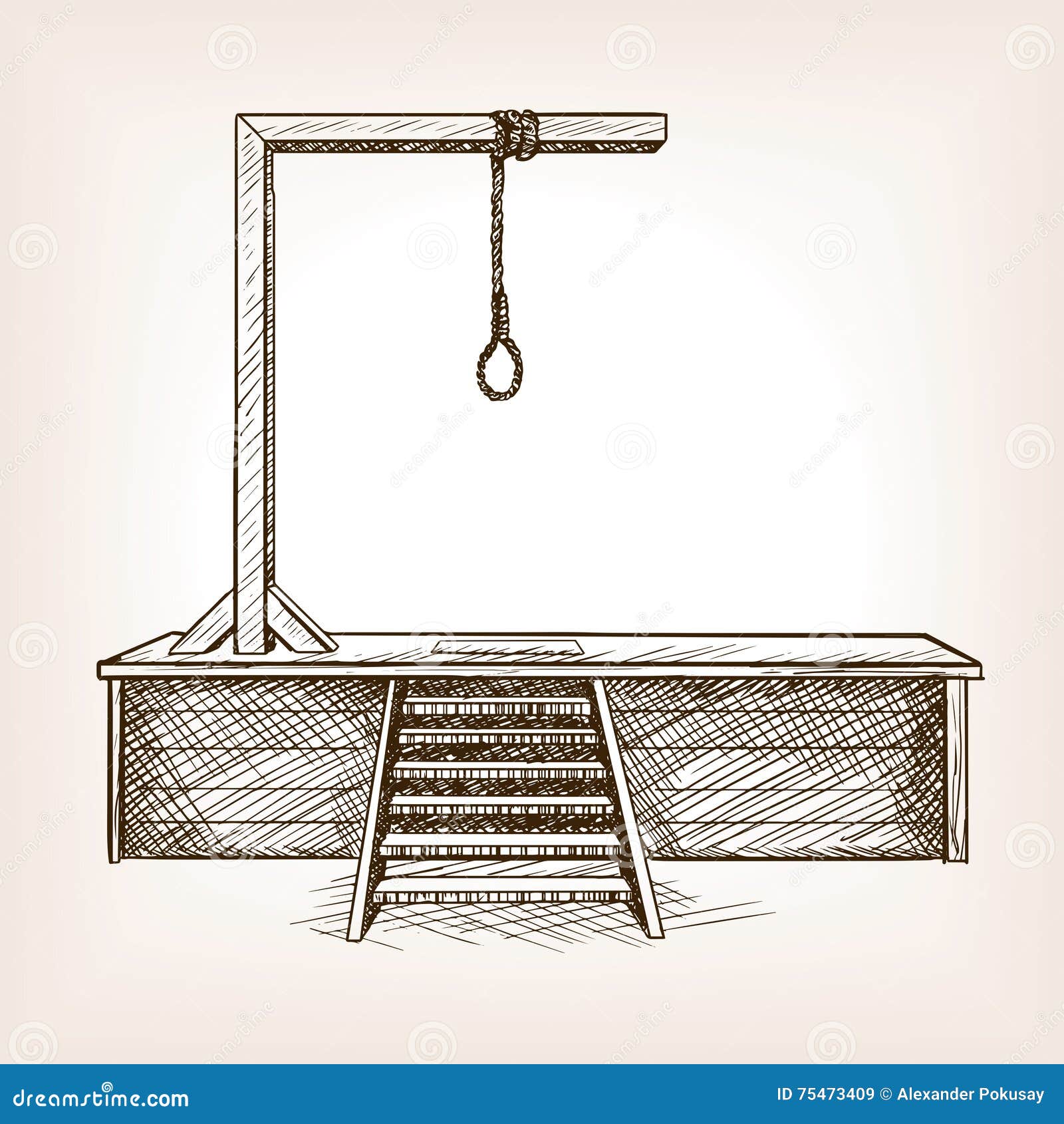 Brown Gallows Rope Loop Hanging Icon Isolated On White Background. Rope ...