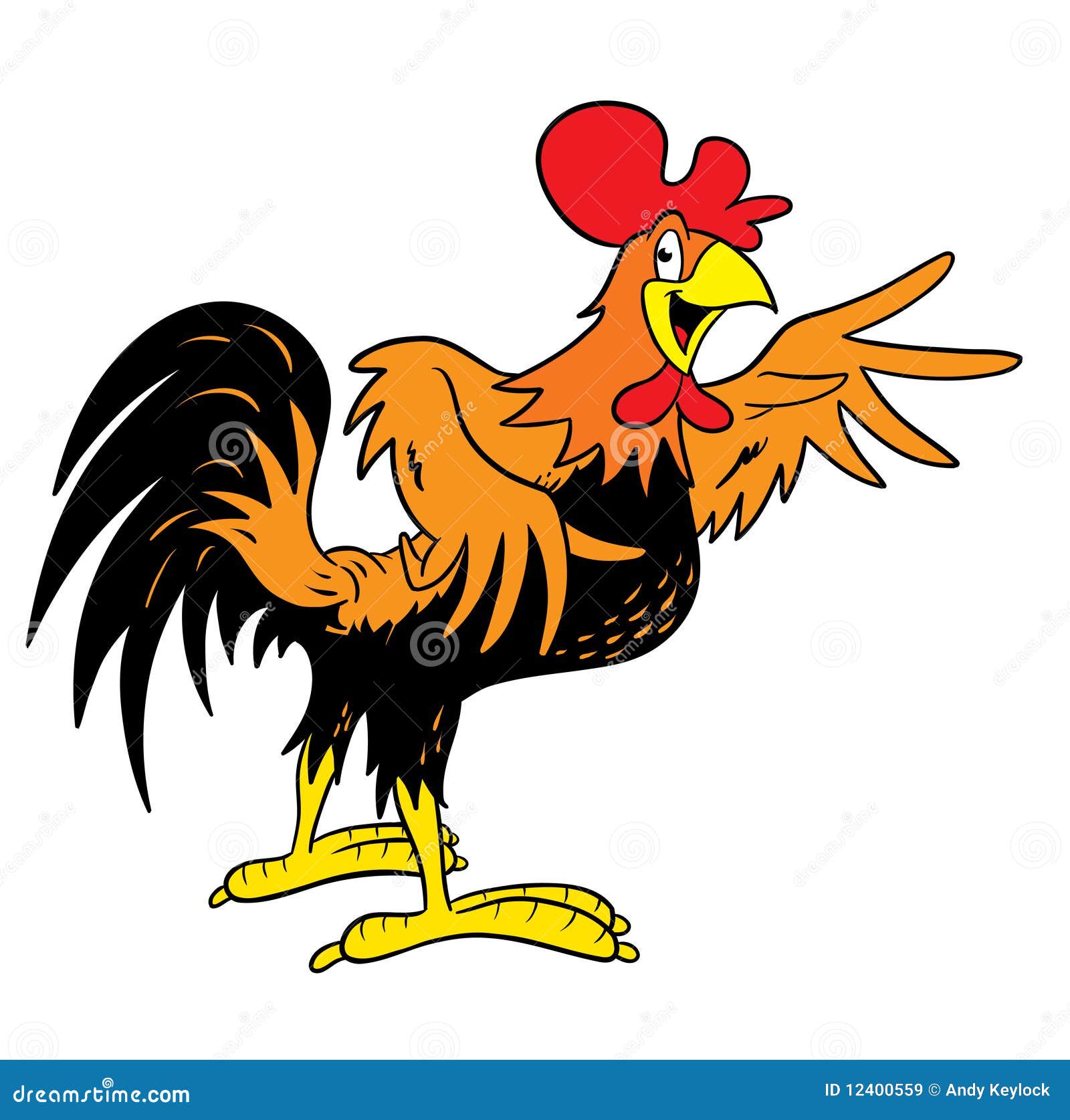 Galo dos desenhos animados ilustração do vetor. Ilustração de cartoons ...