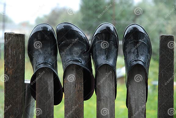 Galoshes stock image. Image of fence, abstract, galoshes - 2990597
