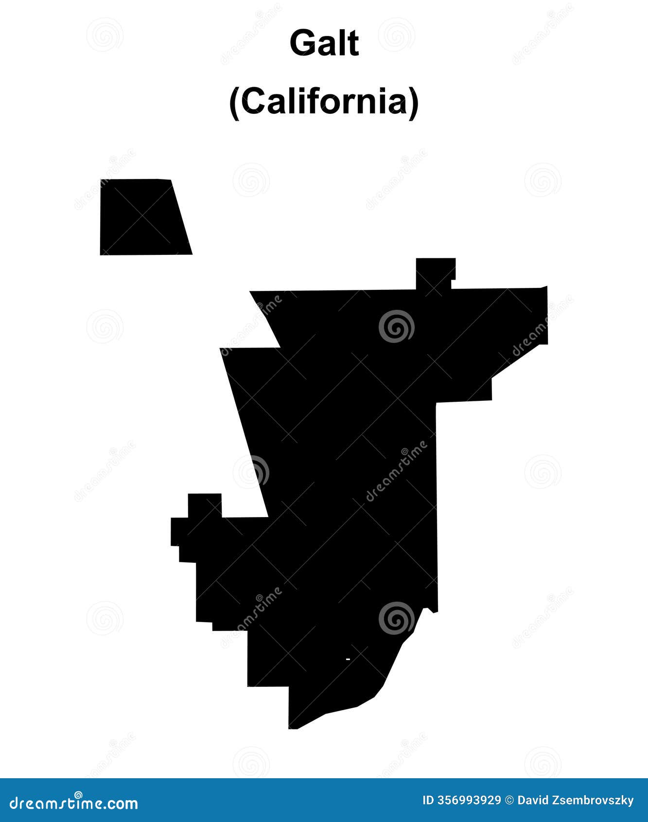 Galt outline map stock vector. Illustration of territory - 356993929