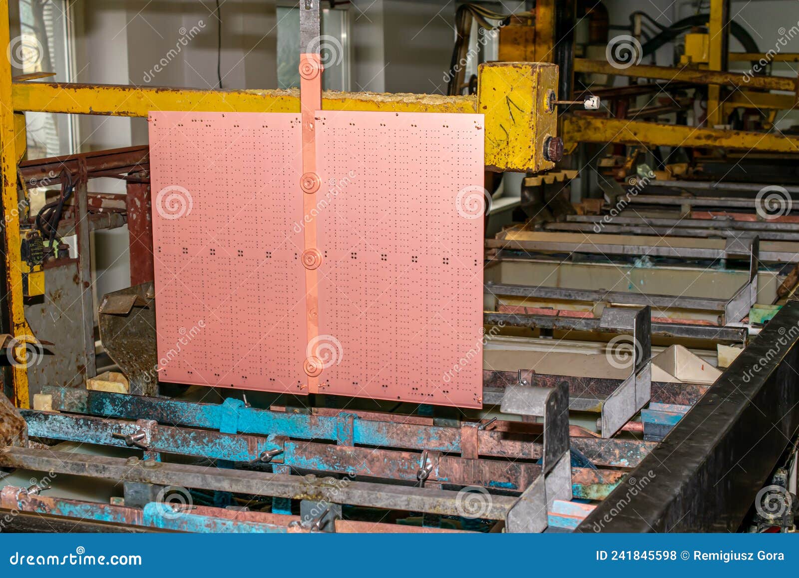Galvanic Baths for Electrolytic Copper Plating Stock Photo - Image of ...