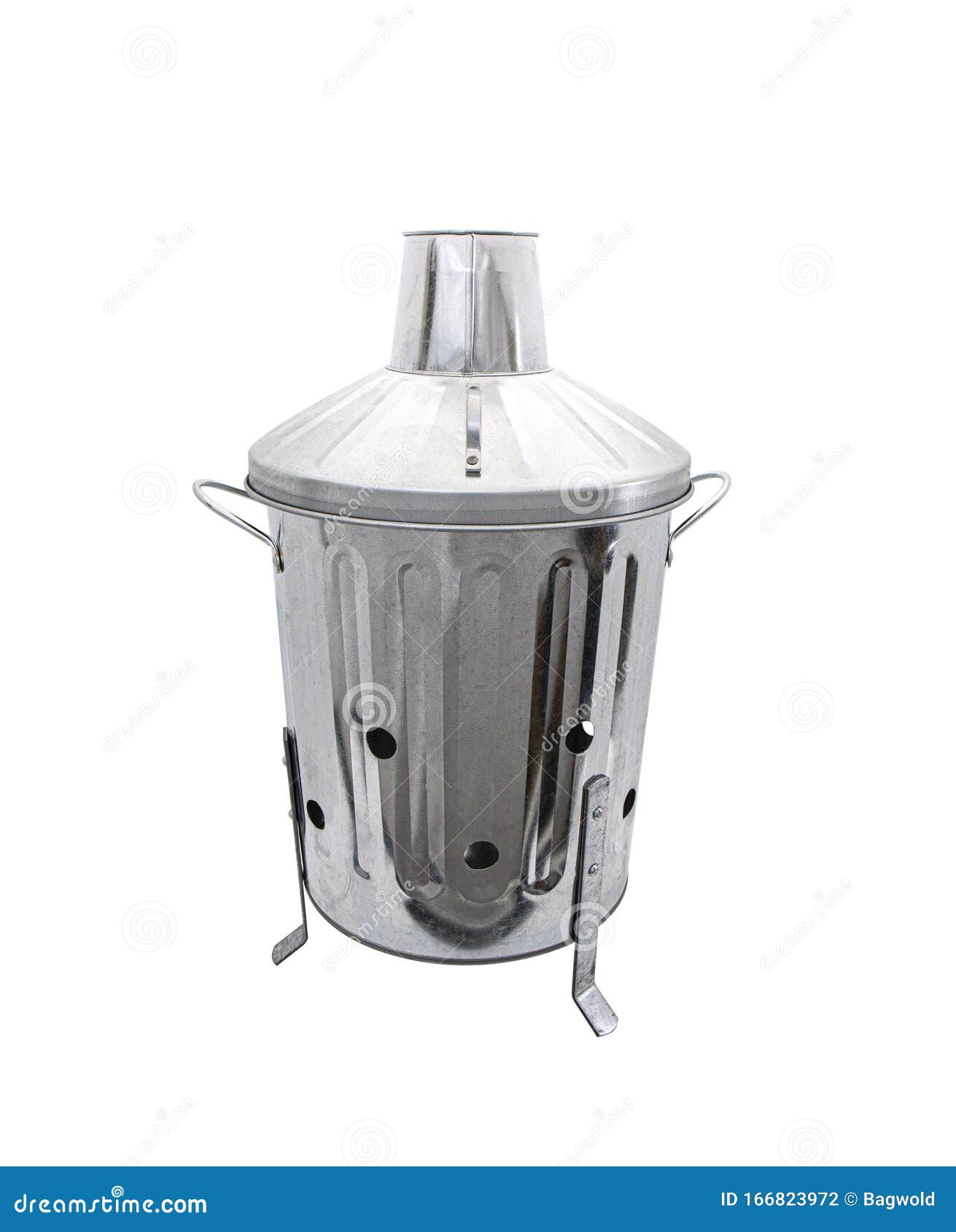 Galvanised Garden Incinerator Bin Royalty-Free Stock Image ...