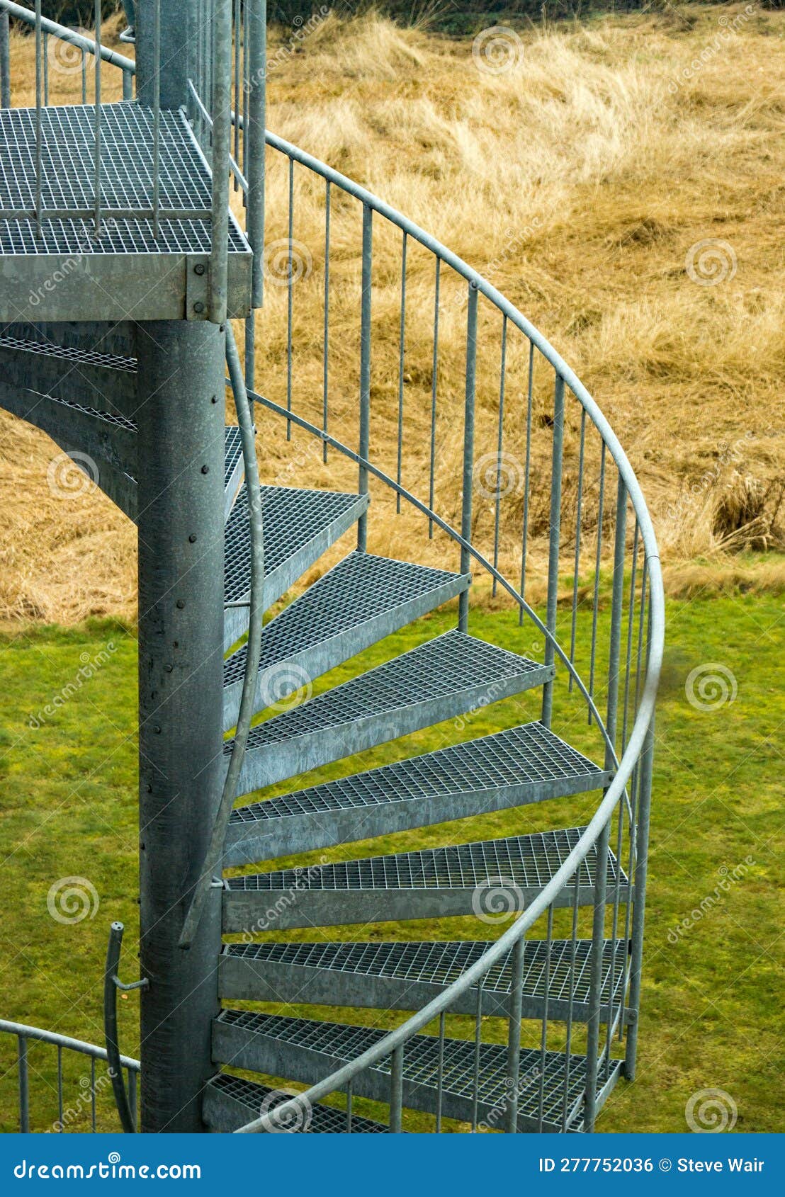 A Galvanised Steel External Spiral Fire Escape in a Hotel in Denmark ...