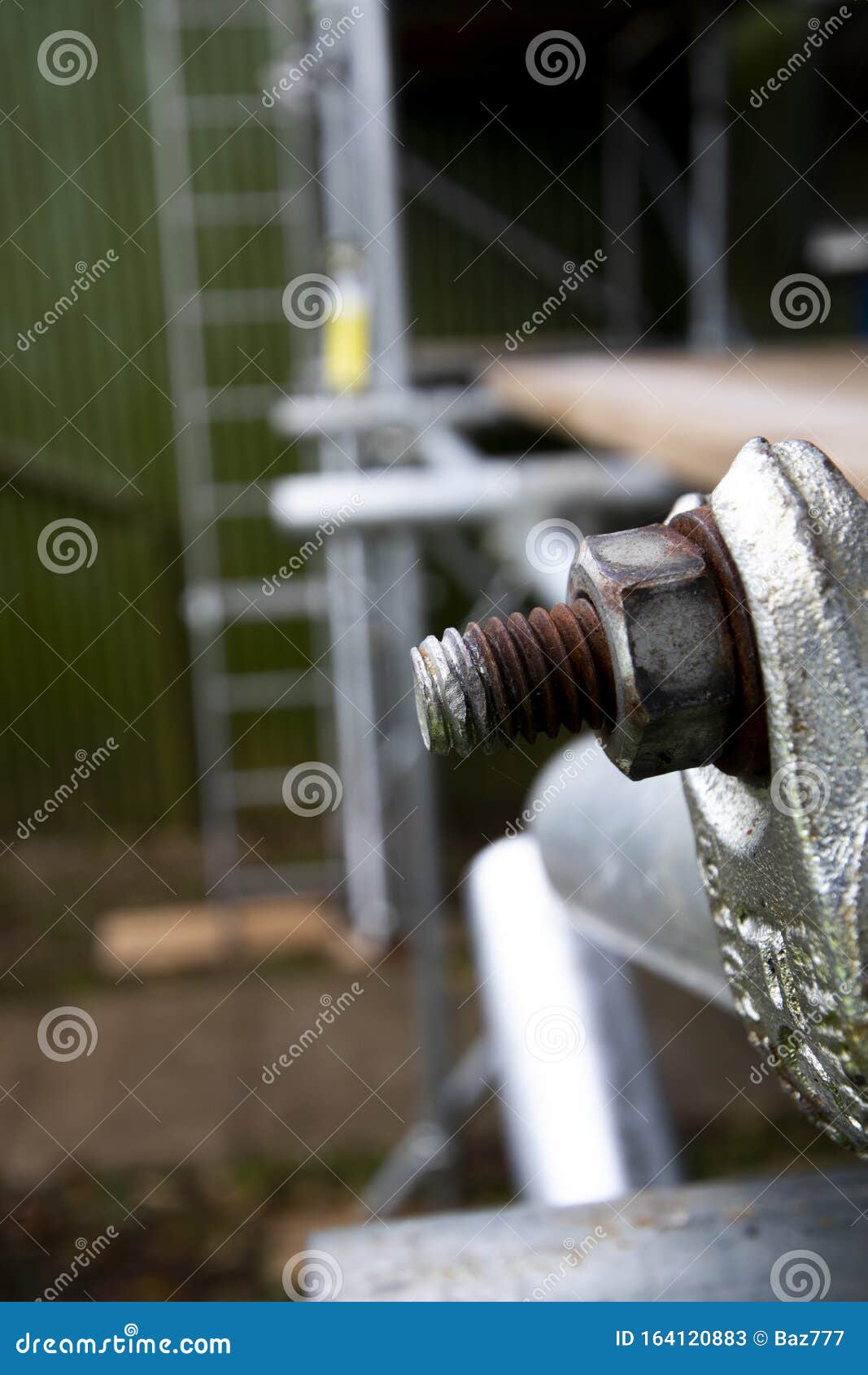 Scaffold pole connection editorial stock photo. Image of coupler ...