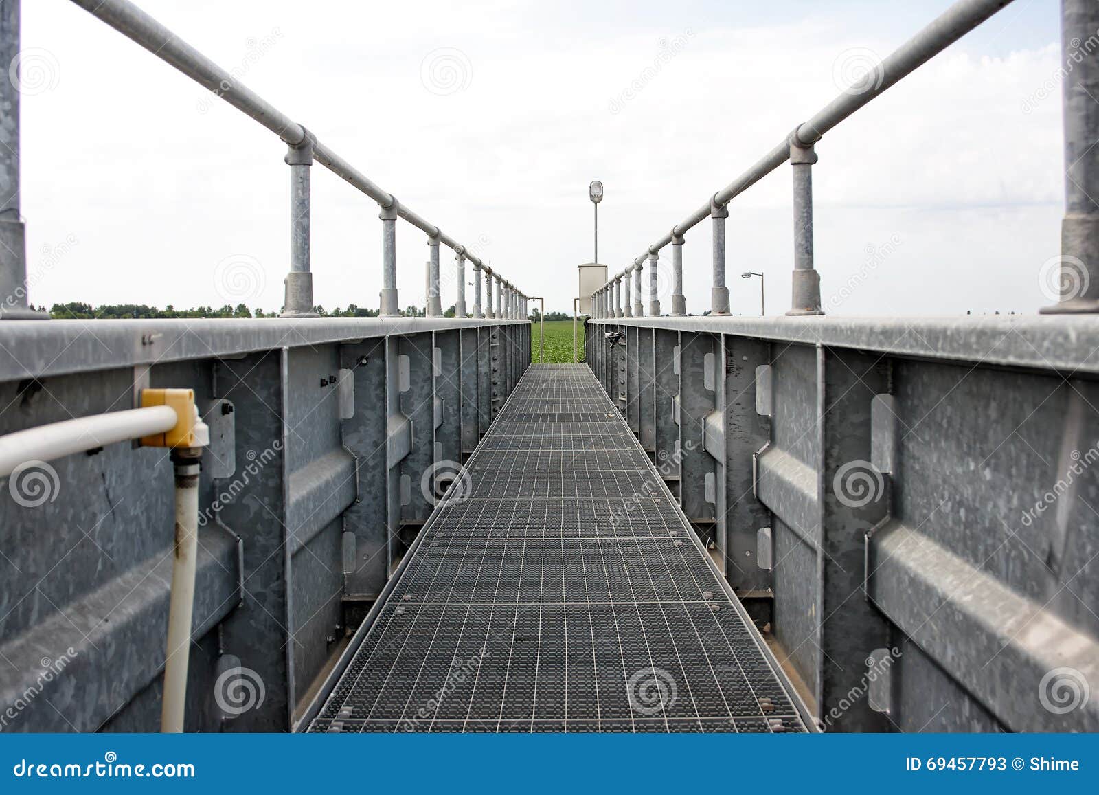 Galvanized bridge stock image. Image of construction - 69457793