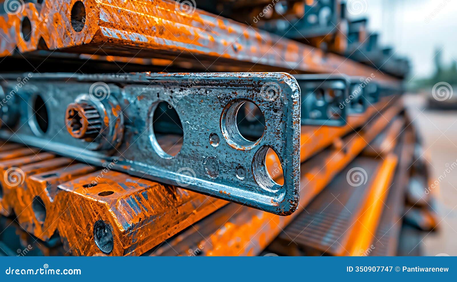 Galvanized Structural Beams, An Architectural Drawing Showcasing The ...