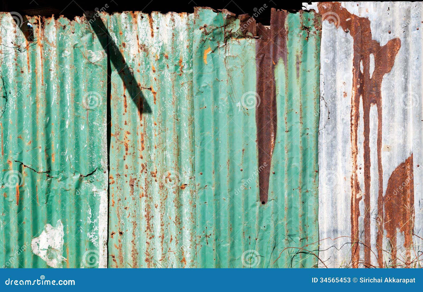 Galvanized iron roof stock illustration. Illustration of steel - 34565453